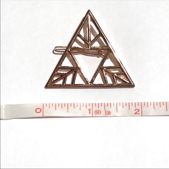 Accessories | Rose Gold Intricate Triangle Hair Pin | Poshmark